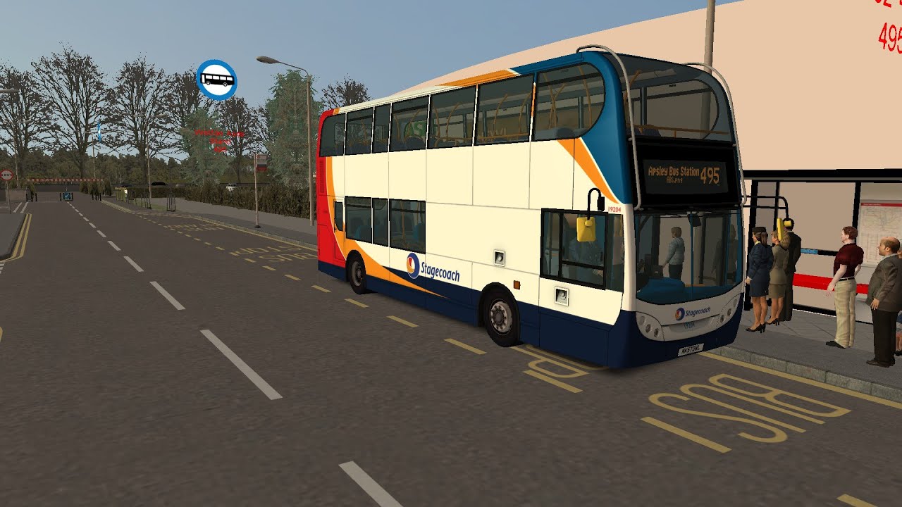 OMSI 2 - Bowdenham V5 (Route 495 - Wotton ASDA - Apsley Bus Station ...