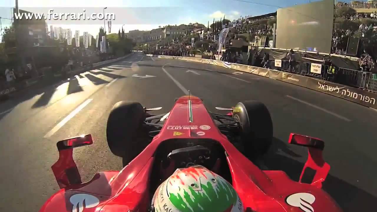 F1 2013 Ferrari In Jerusalem, Israel. Front Fisichella Demo in ...
