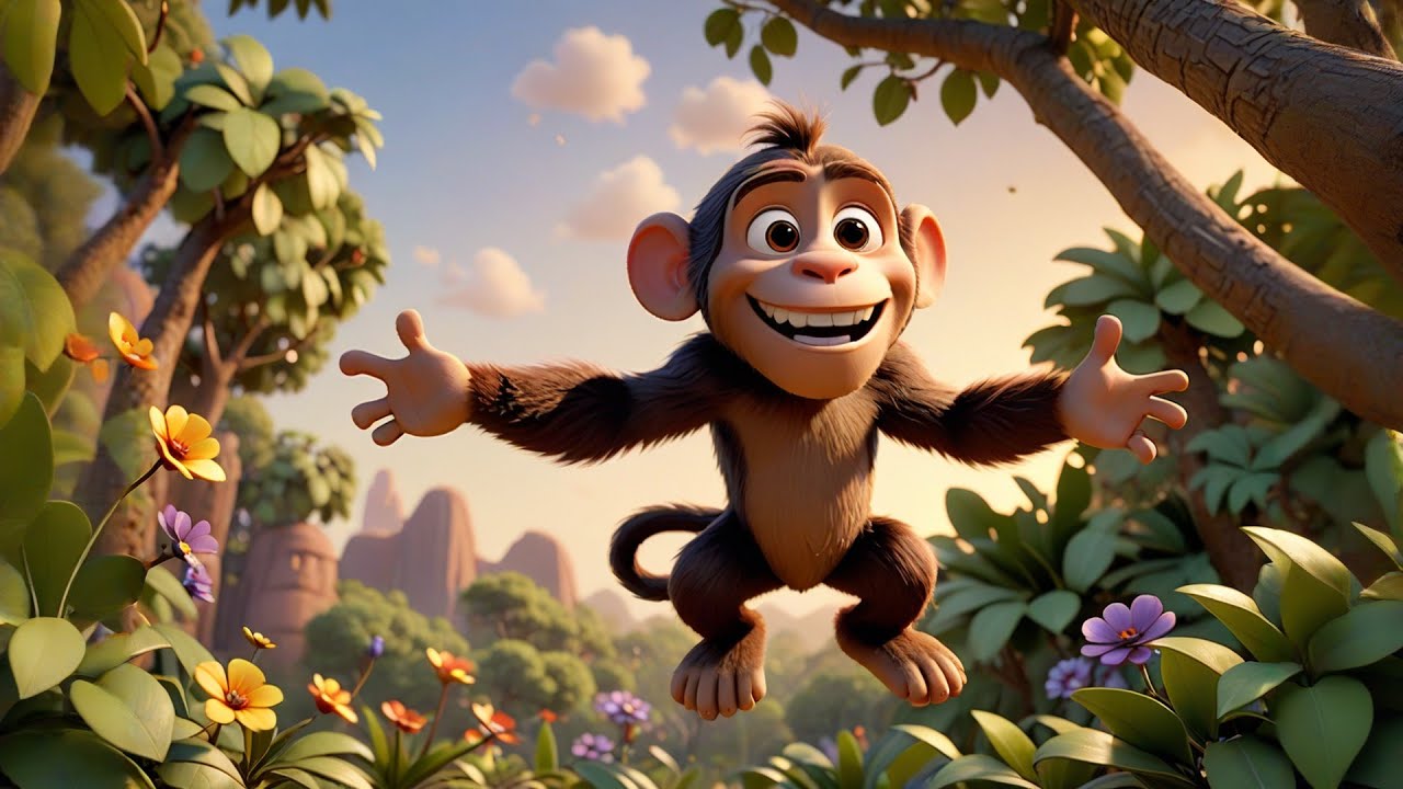 Max Monkey Counts Bananas | Counting Song for Kids | Nursery Rhymes and ...