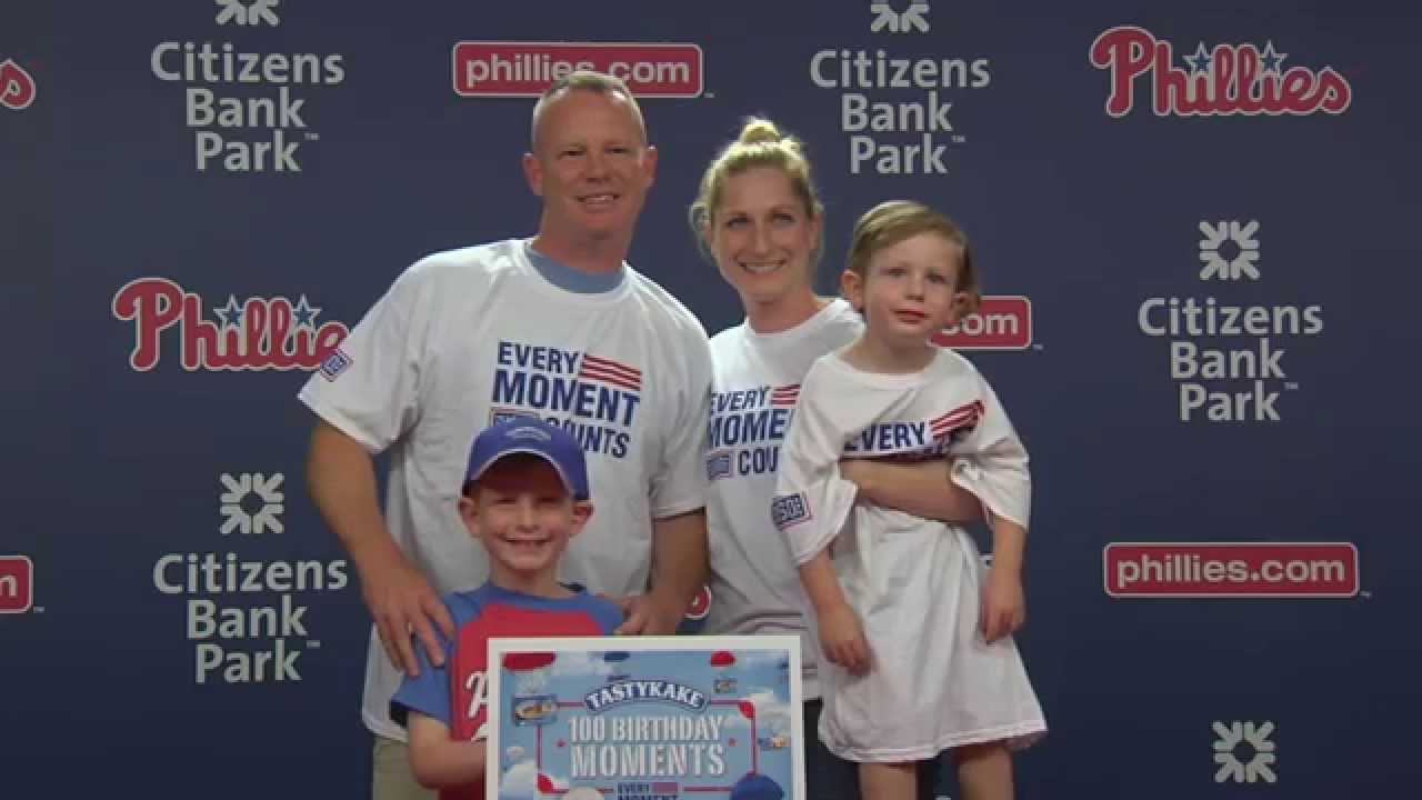 Phillies First Pitch Birthday Moment - YouTube