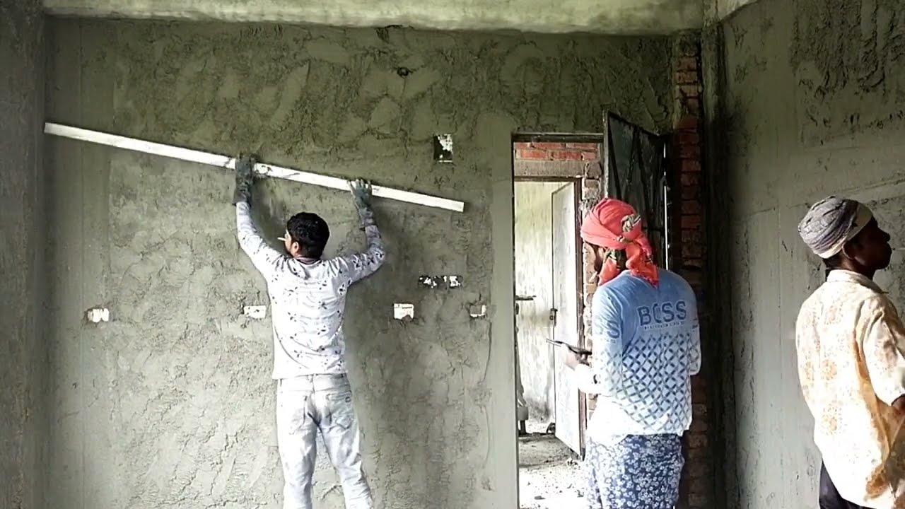 Fantastic! Plastering Technique_Big building Brick Wall Perfectly ...