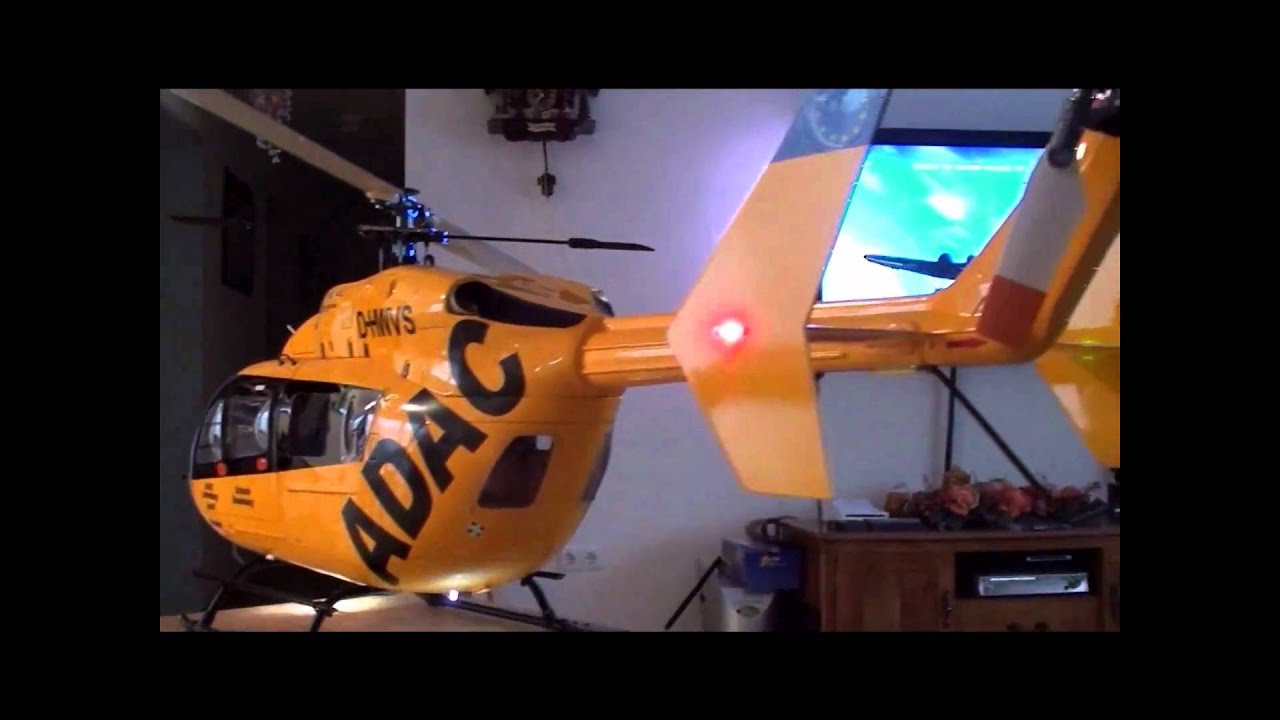 EC145 ADAC scaled rc helicopter, 500 size - YouTube