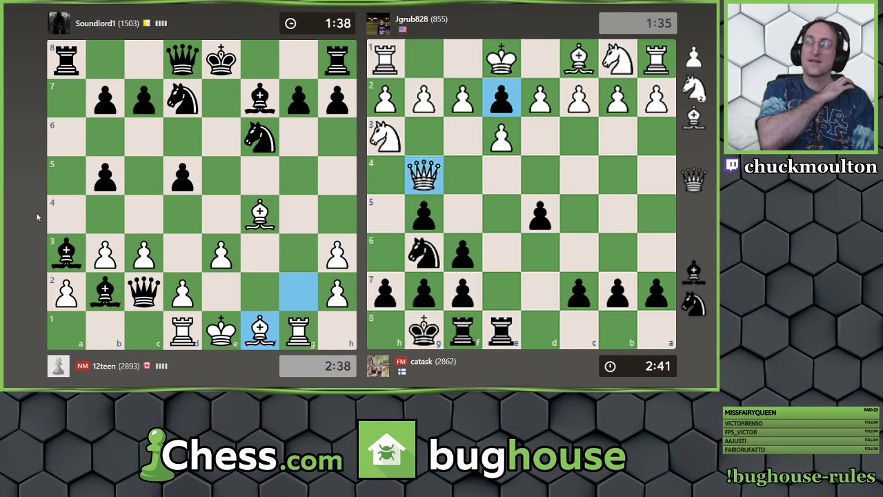 high level bughouse commentary & bughouse with chewythechewer on chess ...