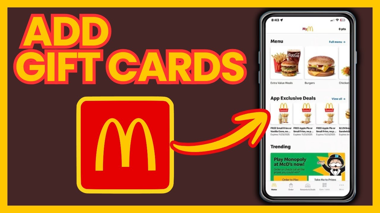 How To Add Mcdonalds Gift Card To App - Simple Steps! - YouTube