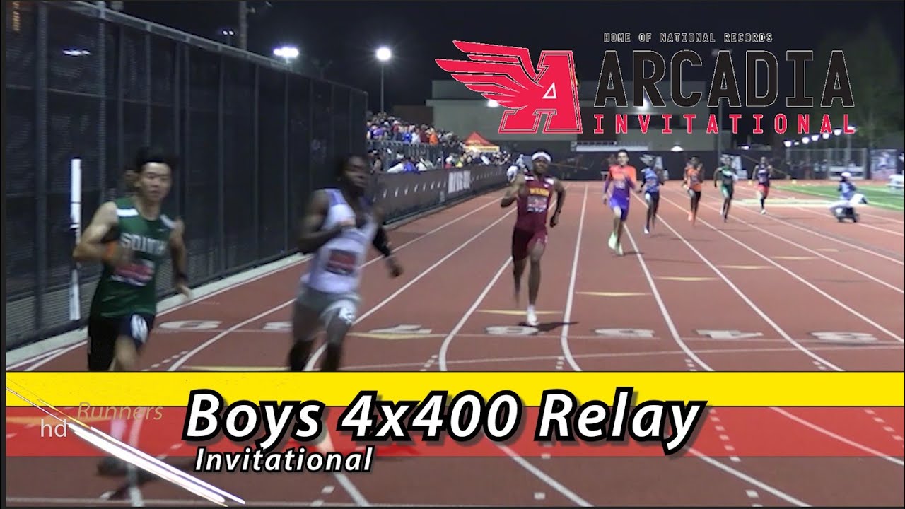 2022 TF - Arcadia Invite - 4x400 Relay (Boys, Invite) - YouTube