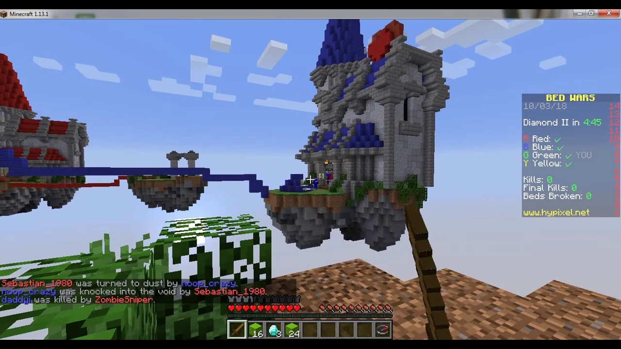 minecraft bedwars mini game - YouTube