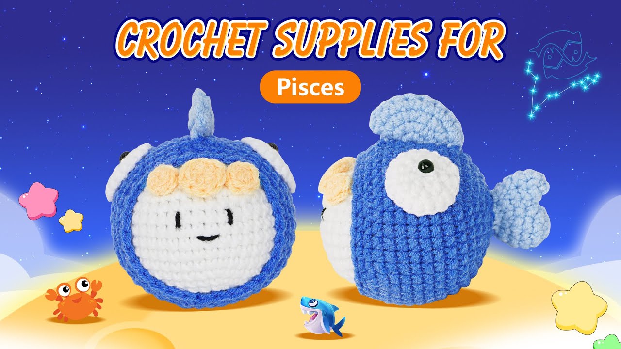 Crochet supplies for pisces - YouTube