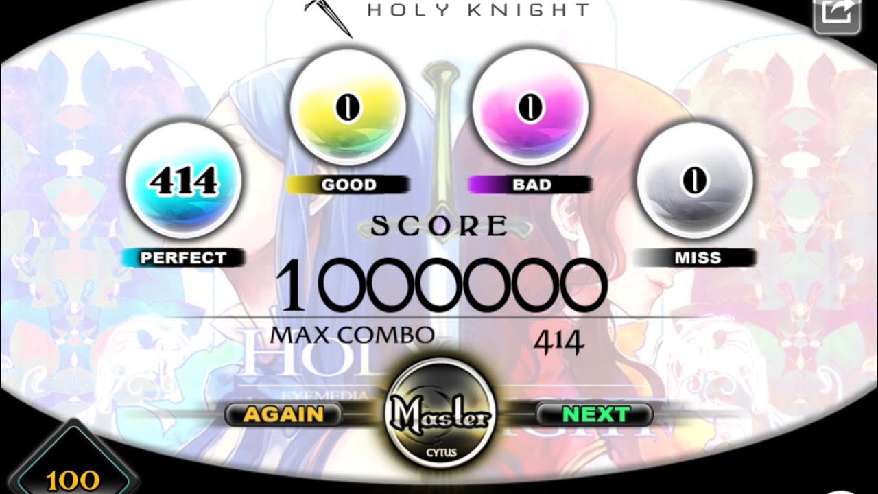 [Cytus] Chapter 5: Holy Knight Easy Million Master TP 100 - YouTube