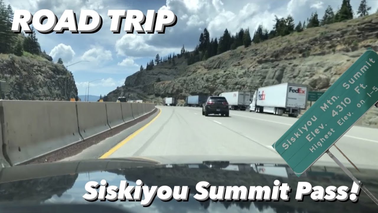Road Trip on Interstate 5 Over Siskiyou Mountain Summit (Mercury ...