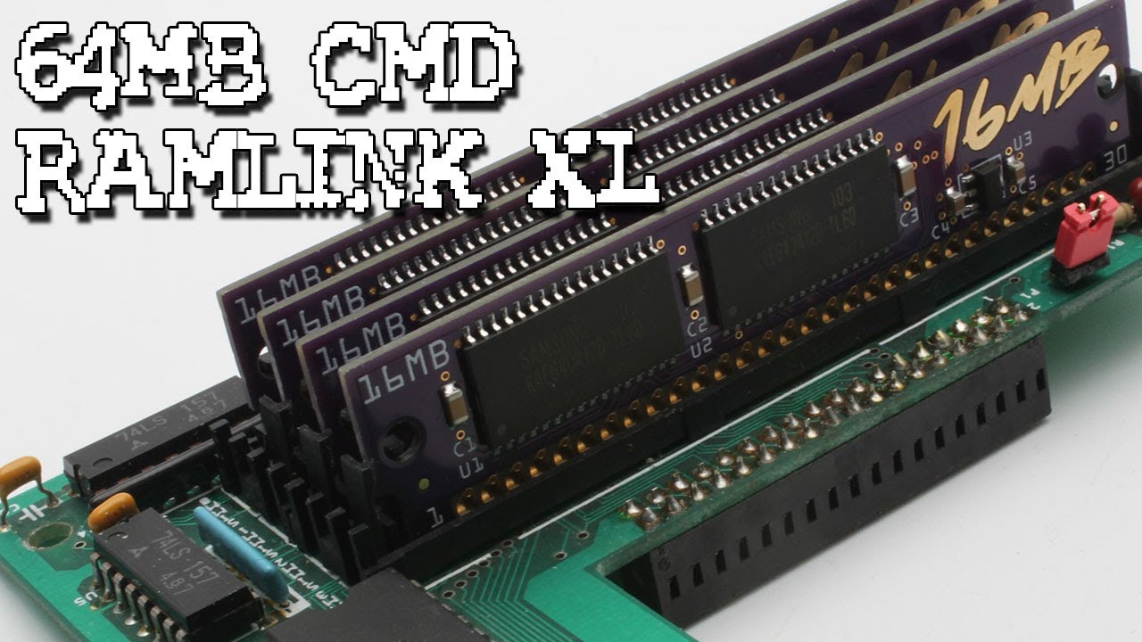 Worlds First 64mb CMD RAMLink XL Further Expanded to 96mb - YouTube