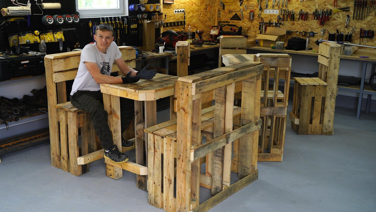 Homemade High PALLET Funiture !? - YouTube