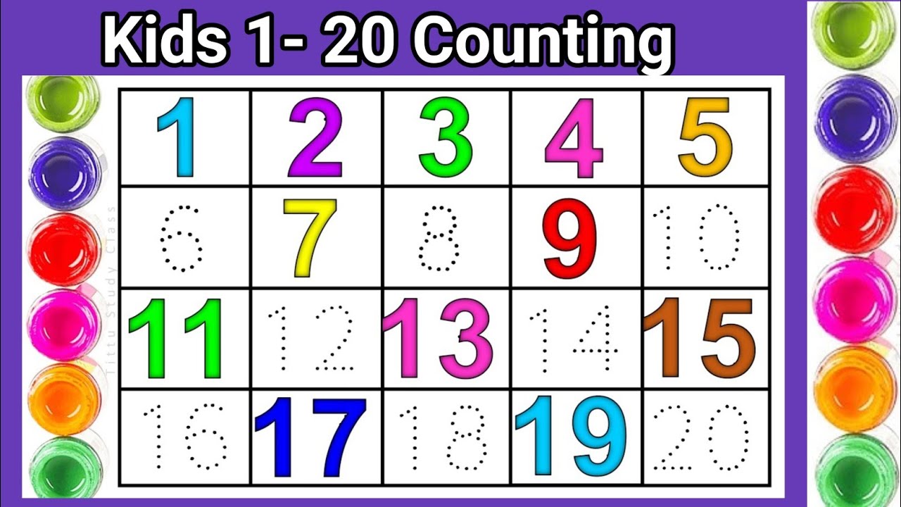 1 - 20 English counting, Becho ko counting sikhai 1 - 20, Kids counting ...