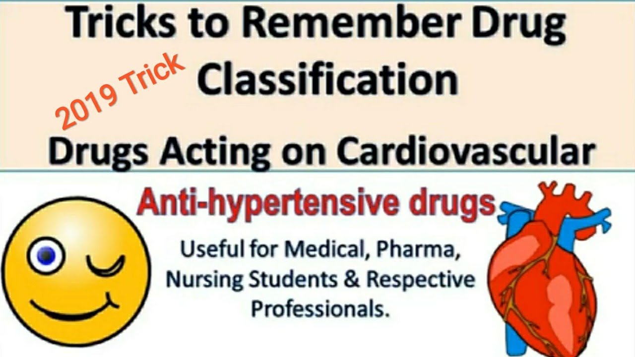 Tricks to Remember Drug Classification:Anti-hypertensive Drugs ...