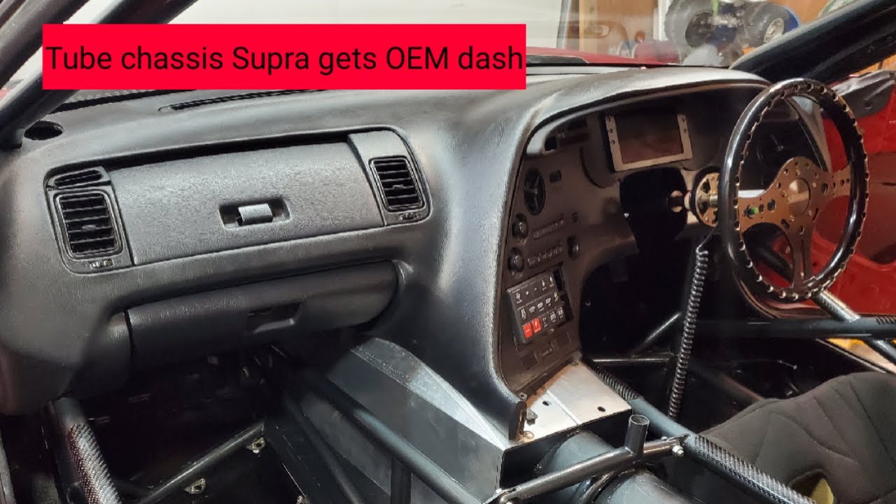 Tube Chassis Supra gets the OEM dash fitted - YouTube