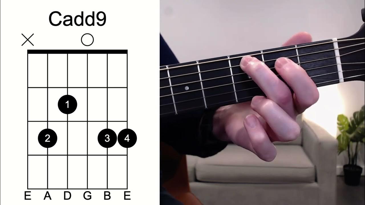 How To Play A Cadd9 Chord On Guitar - YouTube