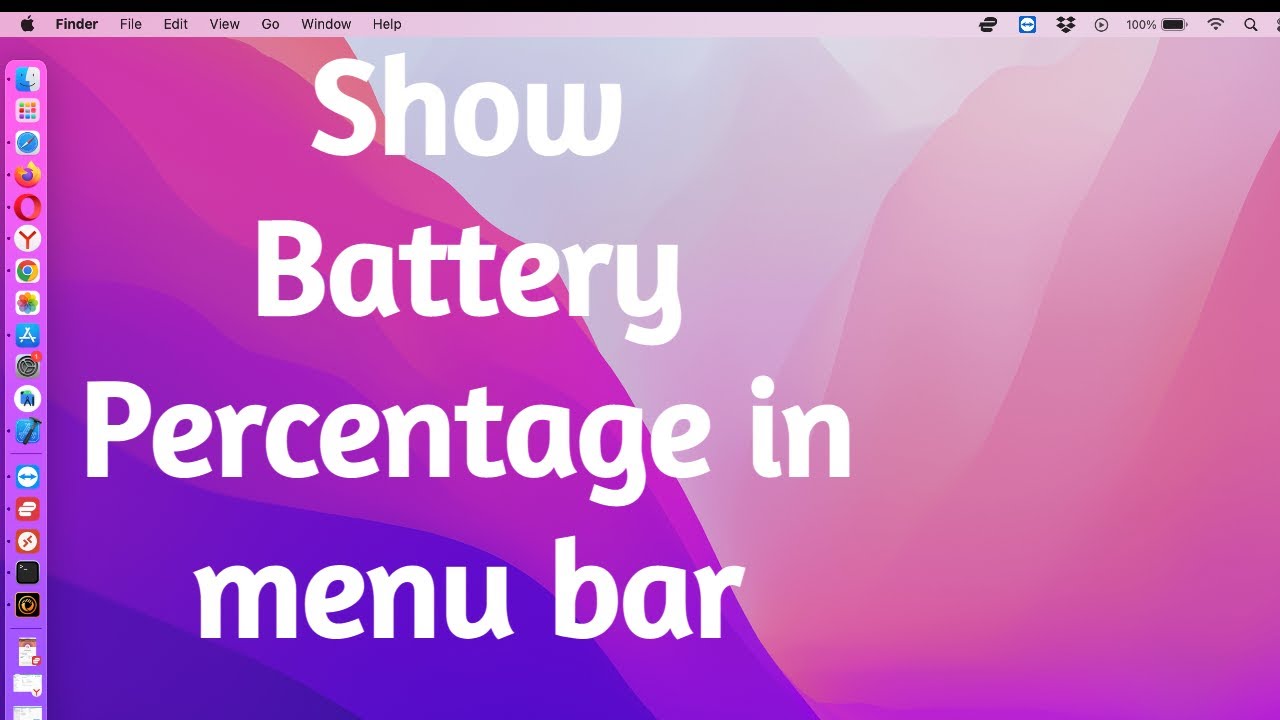 How to Show Battery Percentage in Mac Os Monterey - YouTube