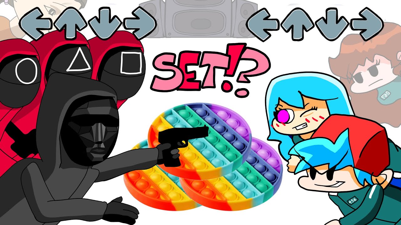 FNF Characters VS Squid Game | POP-IT Battle | FRIDAY NIGHT FUNKIN ...