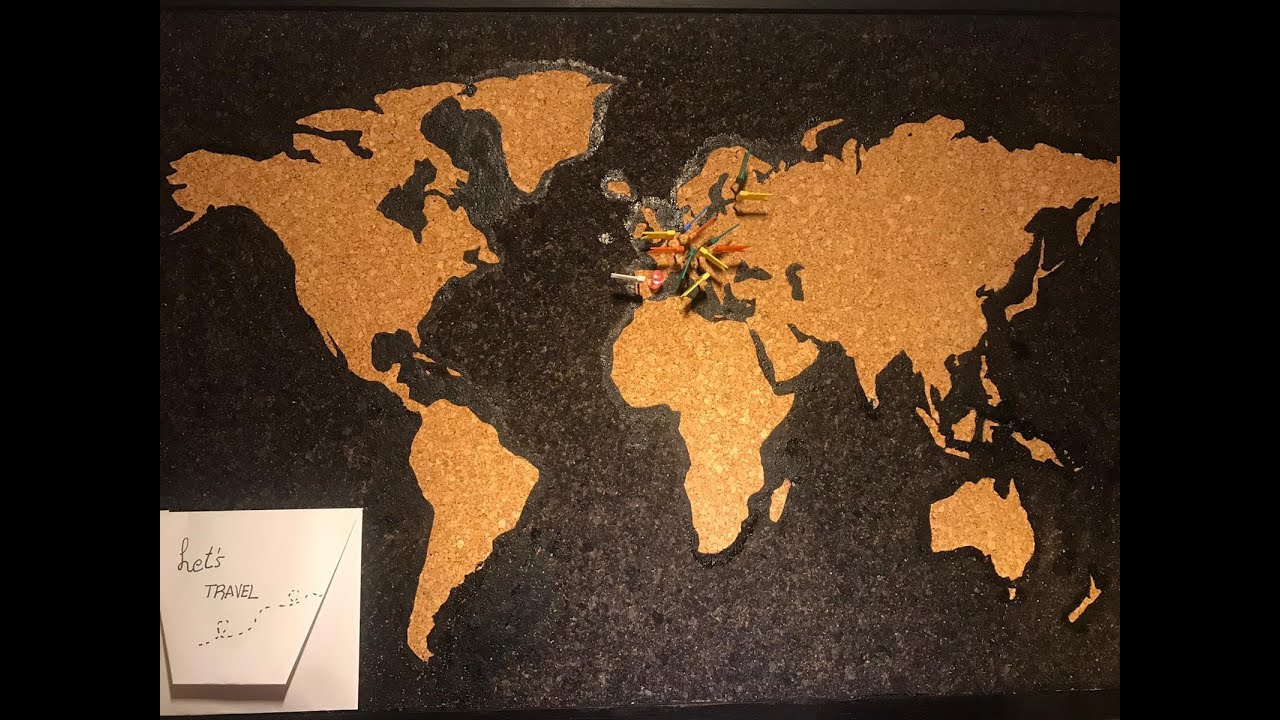 Manualidad para realizar un increíble Mapa de Corcho. - YouTube