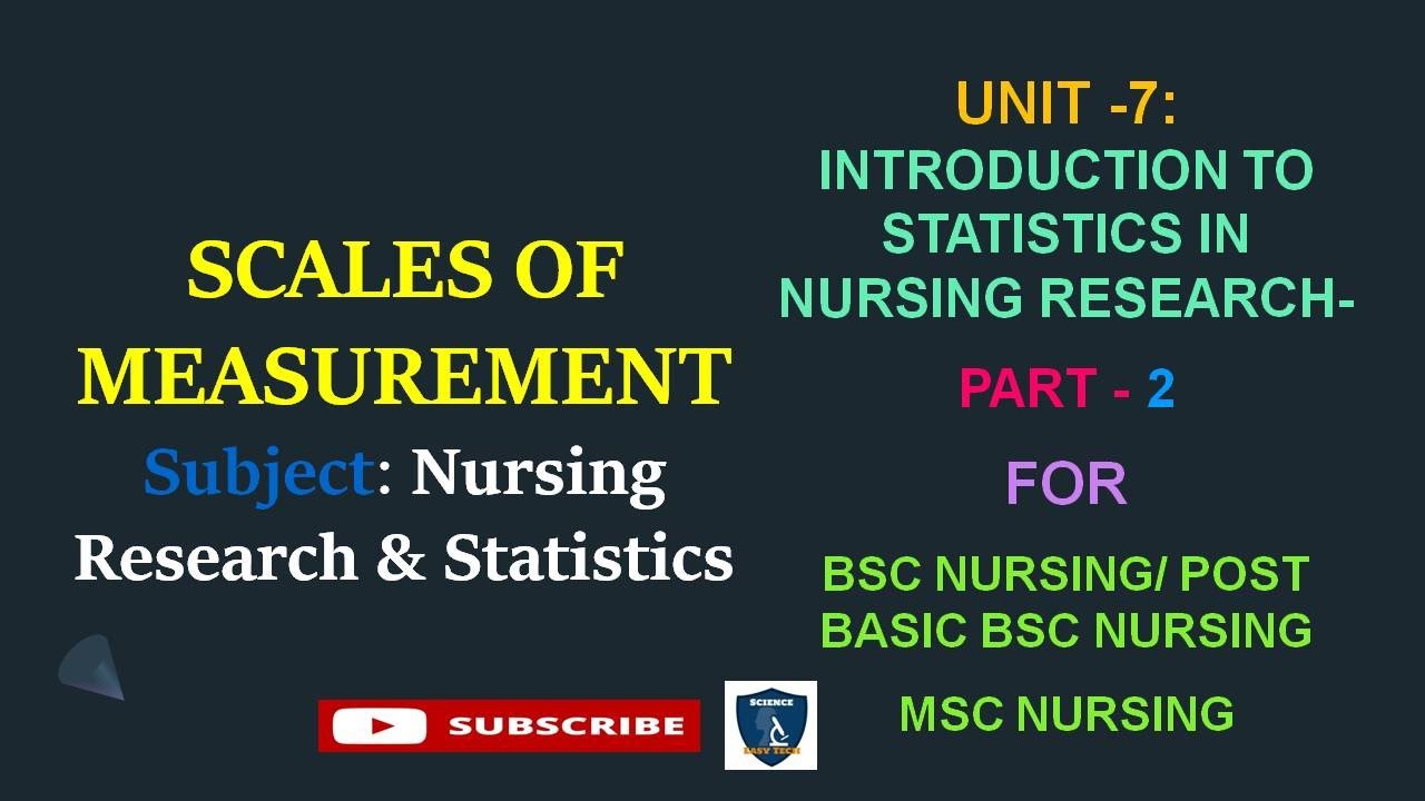 Scales of measurement|Introduction to Statistics in nursing research ...
