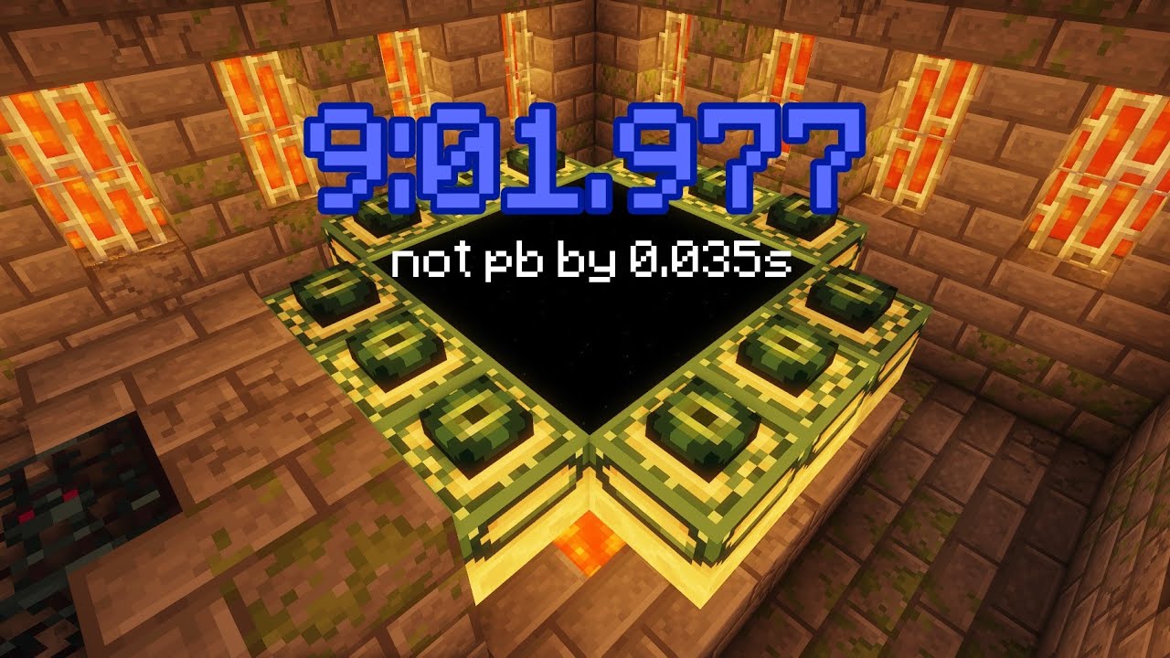 Minecraft beaten in 9:01.977 (not pb by 0.035s) - YouTube