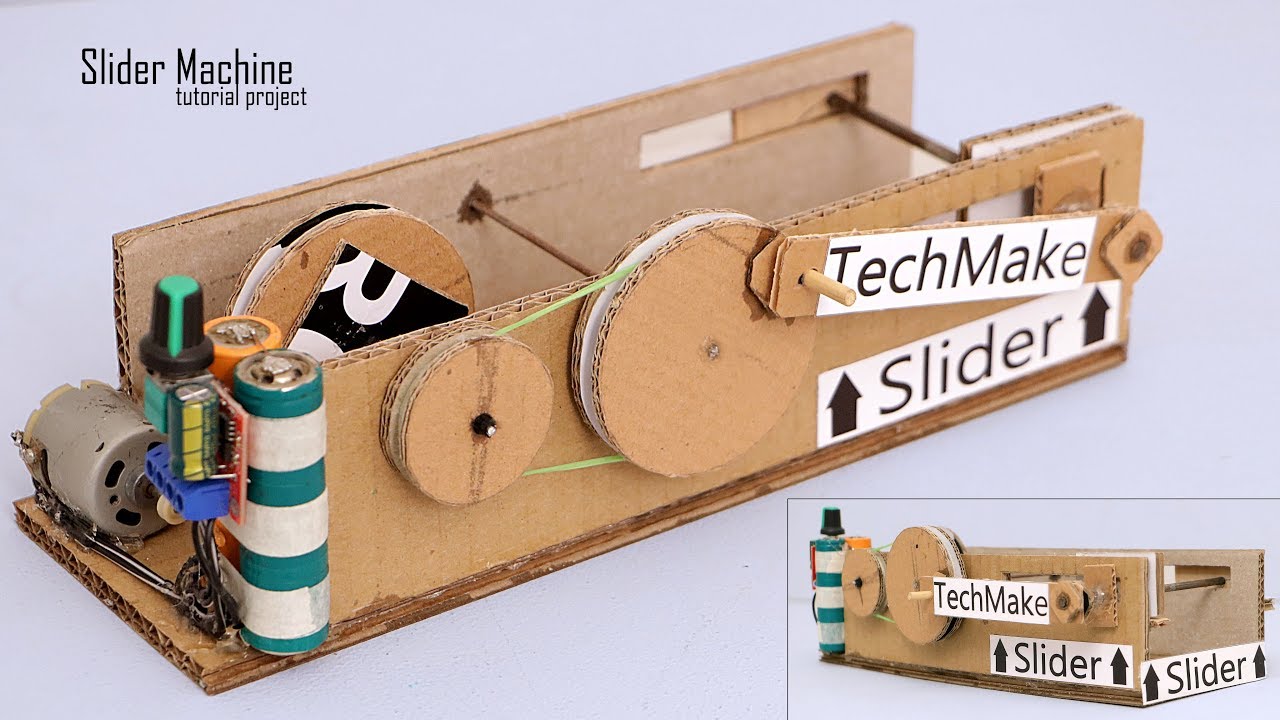DIY SLIDER MECHANISM WASTE CARDBOARD | HOW TO - YouTube