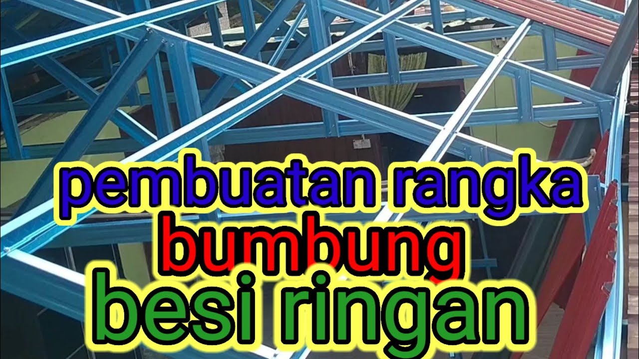cara buat rangka bumbung besi part 1@TUKANGMADURA2022 - YouTube