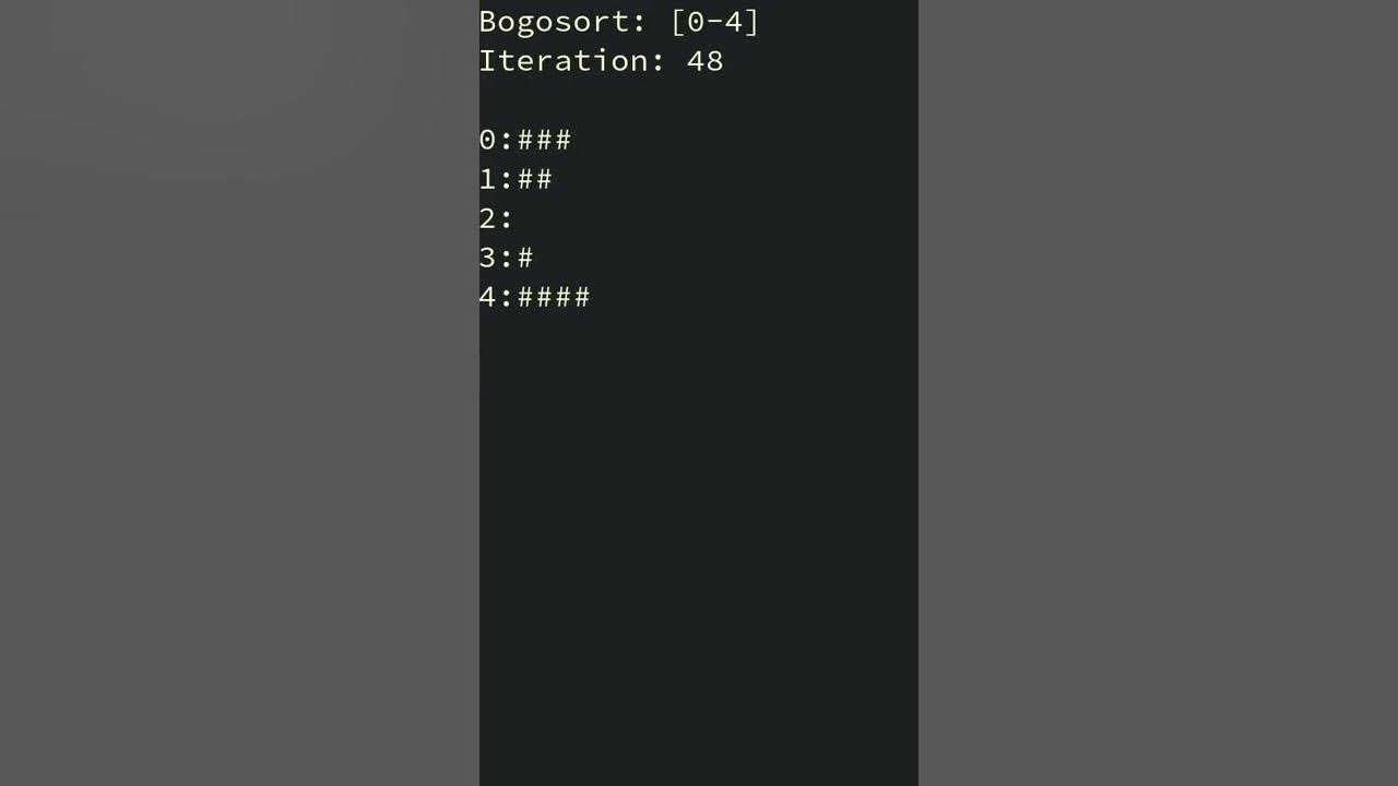 Bogosort Random Sorting Algorithm Youtube 4780