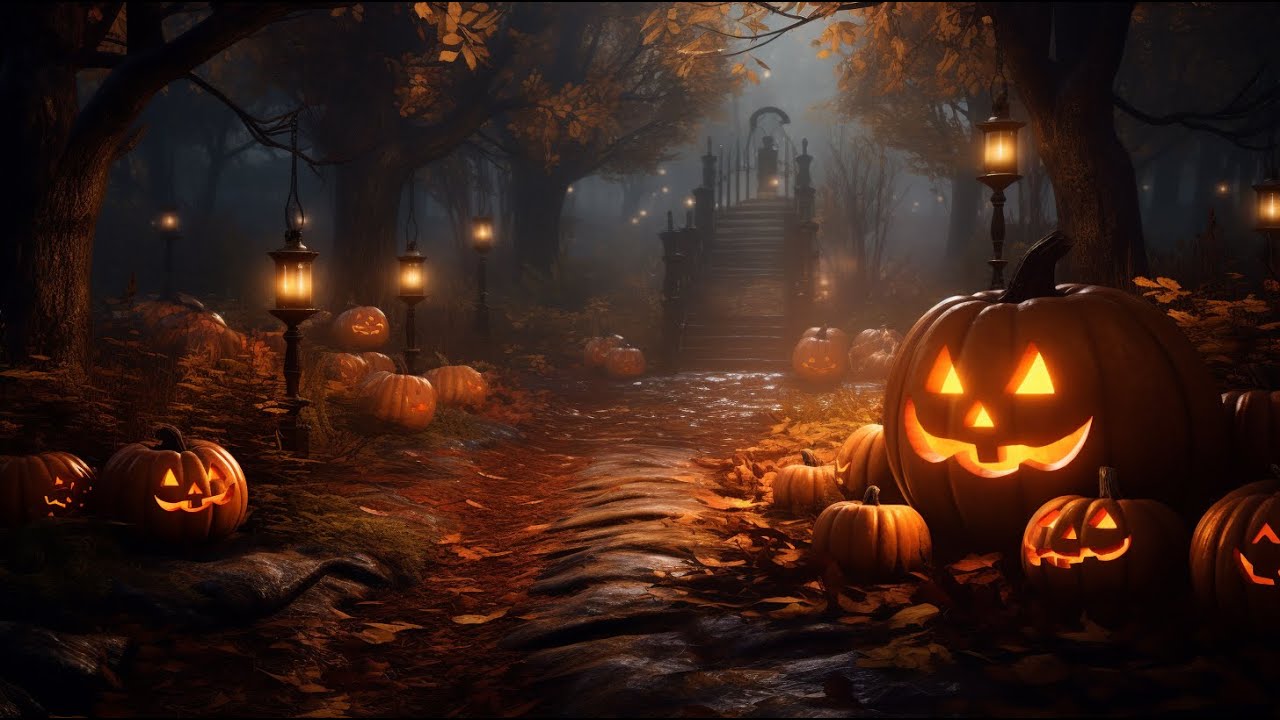 👻 Haunted Forest Ambience 🎃 Autumn Fall 🎃 Relaxing Halloween Spooky ...