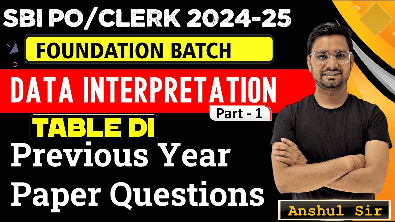 Data Interpretation Tricks In Maths for Bank Exams Part 1 Table DI By ...