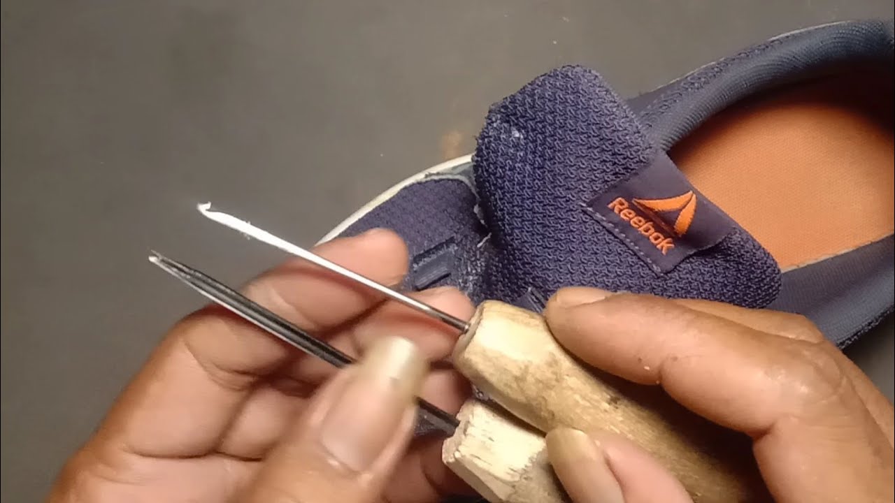 Membuat Jarum Jahit Sol Sepatu Yang Tajam Dari Ruji Payung Bekas - YouTube