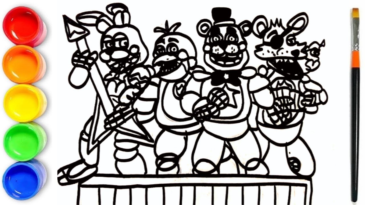 How to draw FNAF Security Breach Characters | Five Night's At Freddy ...
