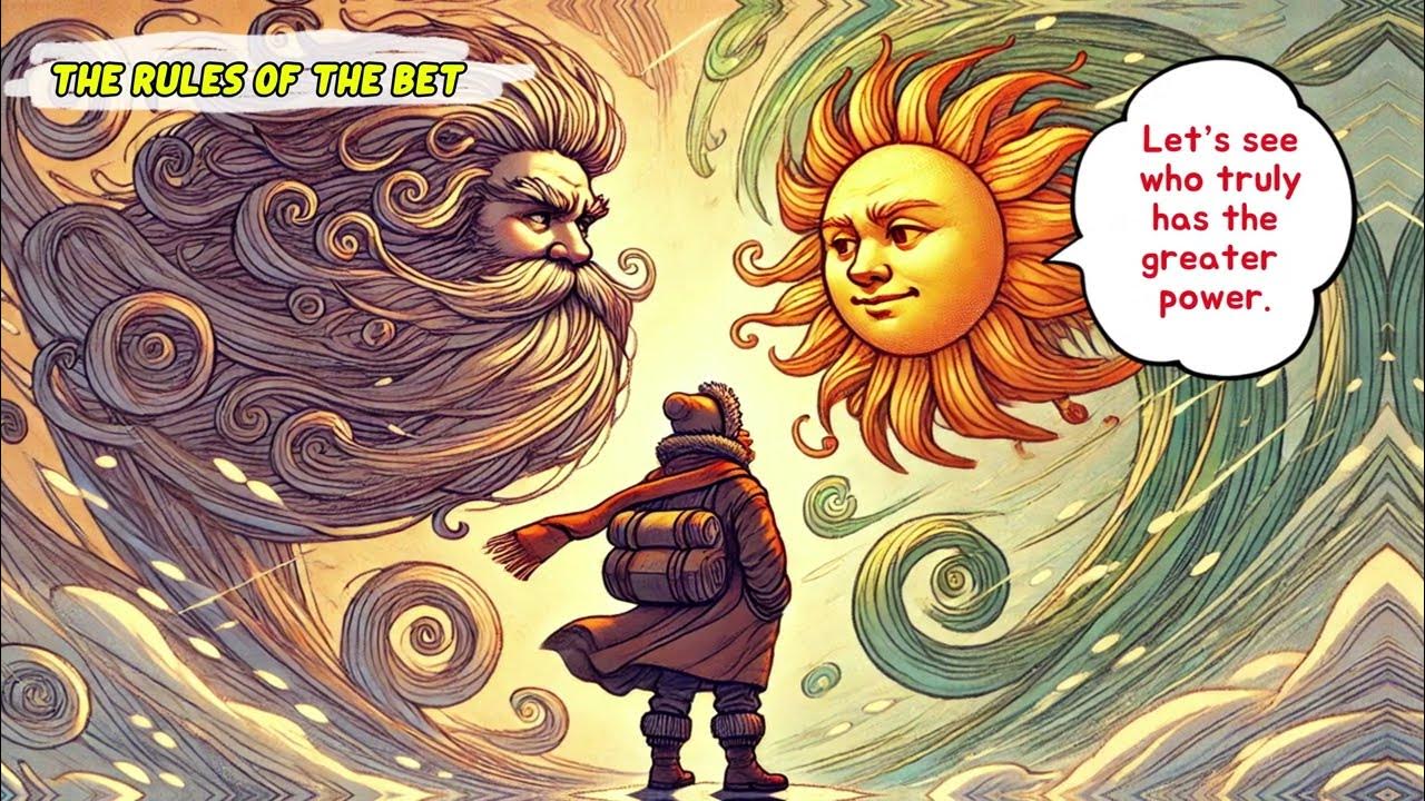 The North Wind and the Sun | Aesop's Fable | #fairytales #bedtimestory ...