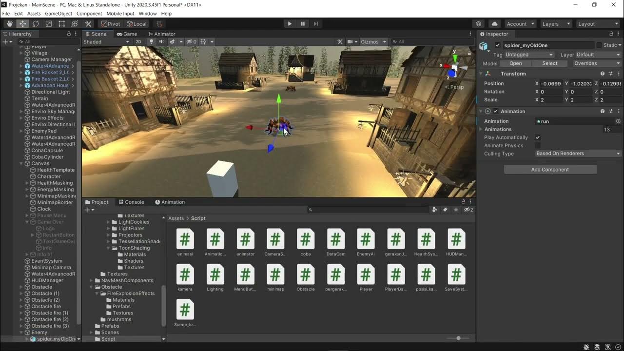 Implementasi Enemy AI, Game Over, HealthSys - UNITY - YouTube