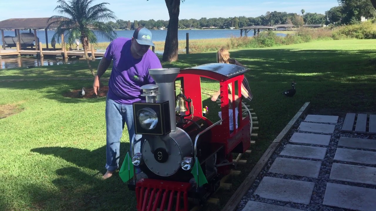 Backyard train - YouTube