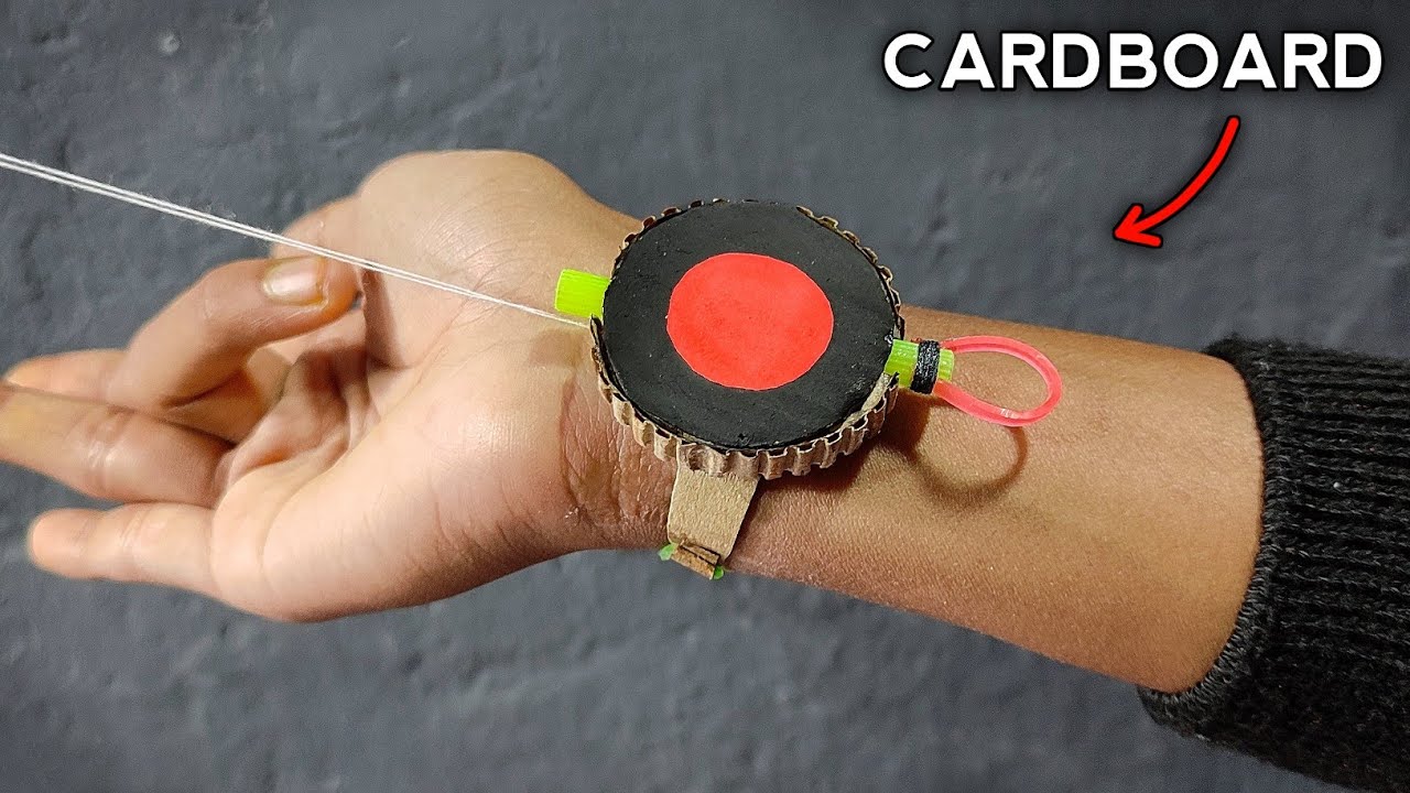 Rubber band web shooter | - YouTube