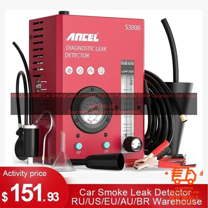 1005004585691387 ANCEL S3000 Car Smoke Leak Detector With Air Pump 12V ...