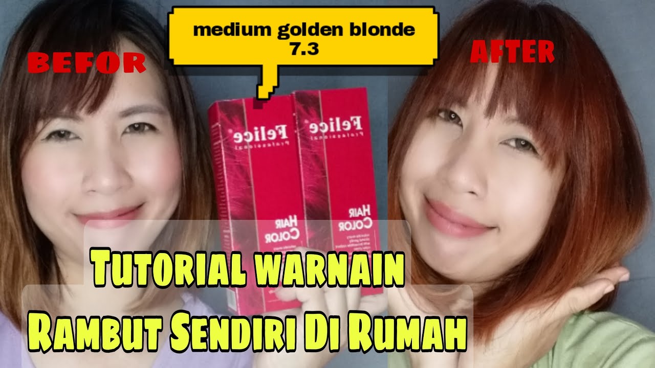 TUTORIAL WARNAIN RAMBUT SENDIRI DI RUMAH - YouTube