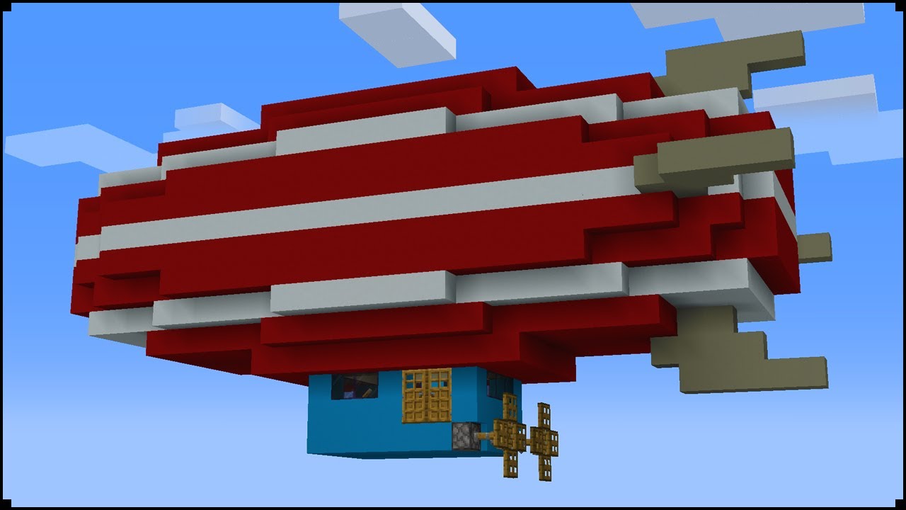 How To Make a Blimp In Minecraft | City Tutorial - YouTube