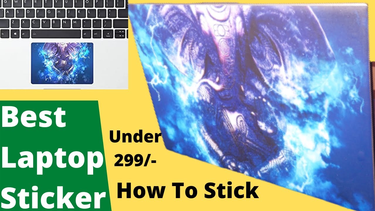 Laptop Back Cover Sticker Sticking || Laptop Decoration With Beautiful ...