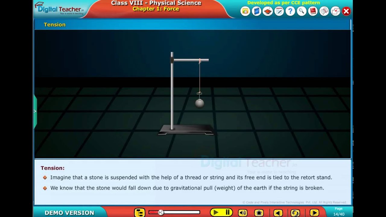Tension Force Class 8 Physics Digital Teacher YouTube tension-force-class-8-physics-digital-teacher-youtube