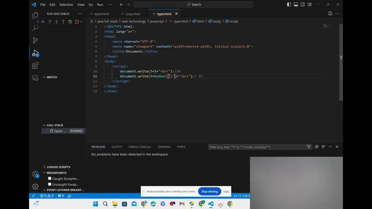 Day4 javascript - YouTube