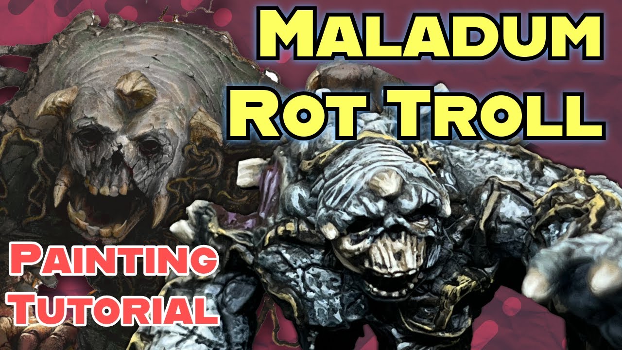 Rot Troll painting guide for Maladum Boardgame - YouTube