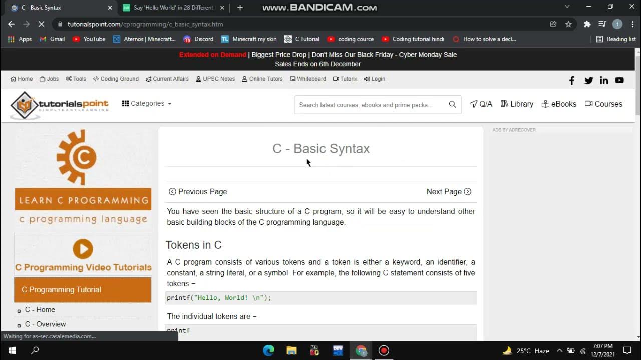 Information about c language | C programming tutorials | hindi | - YouTube