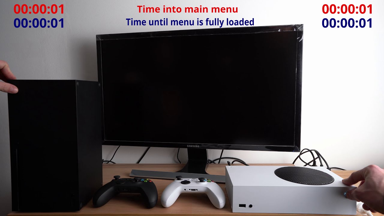 Xbox Series S vs Series X - Loading time cold & warm boot up into menu ...