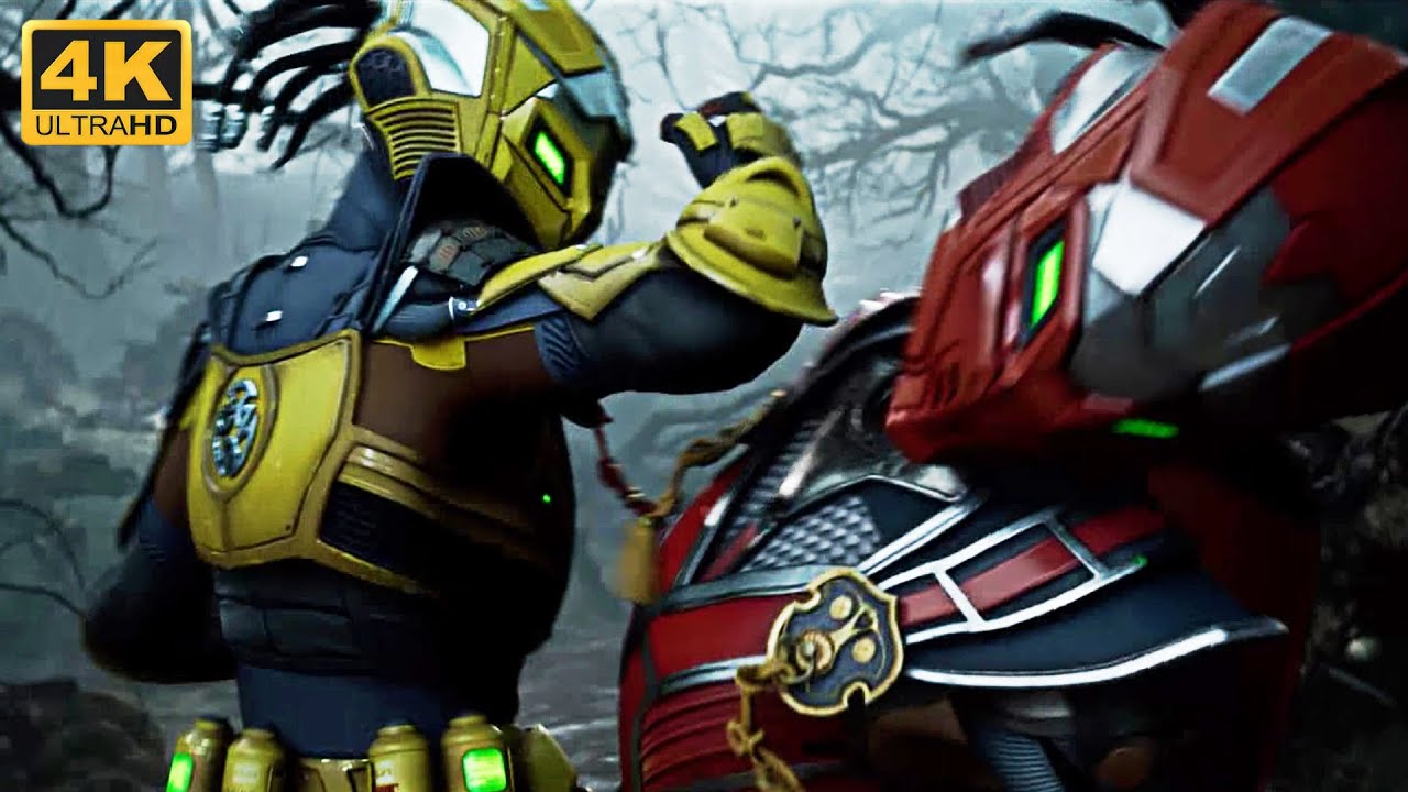Sektor vs Cyrax Fight Scene - Mortal Kombat 1: Khaos Reigns - YouTube