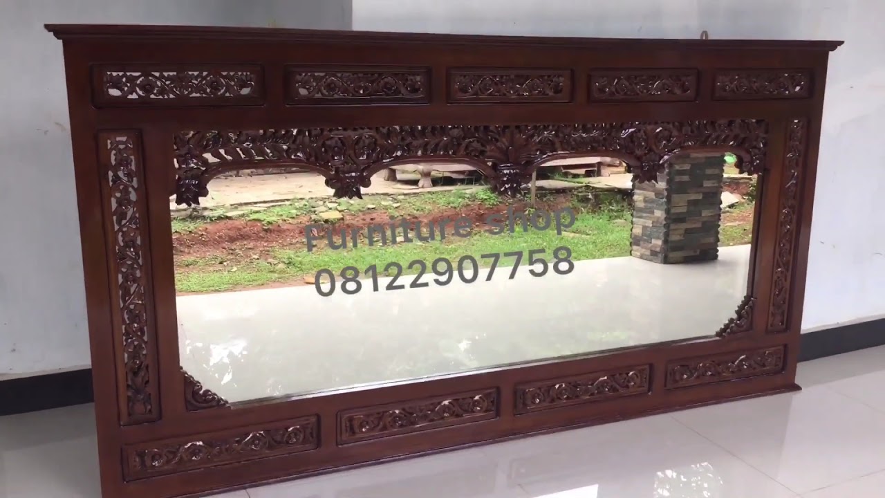 Kaca cermin krepyak jumbooo kayu jati - YouTube