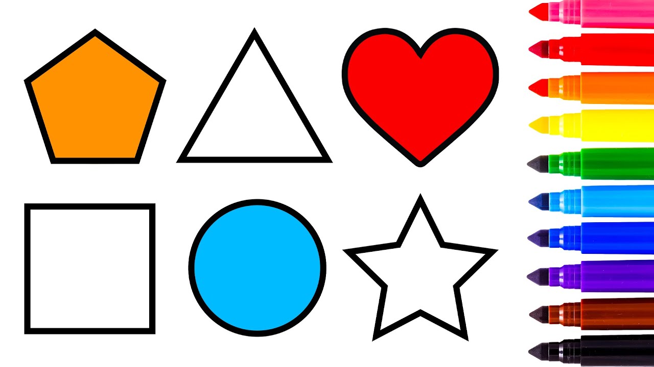 Draw and Learn Shapes for Kids and Toddlers | How To Draw Geometric ...