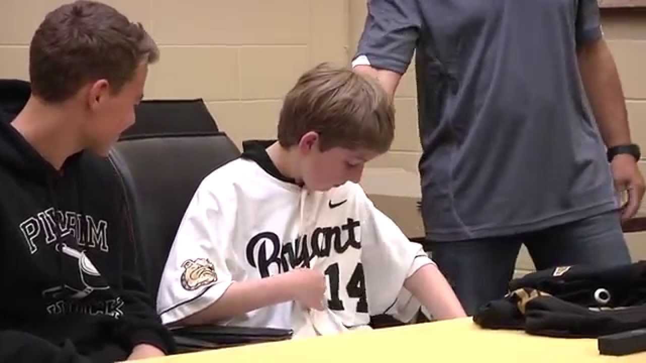 Draft Day Special: Bryant Baseball Welcomes Eric Carter to Roster - YouTube