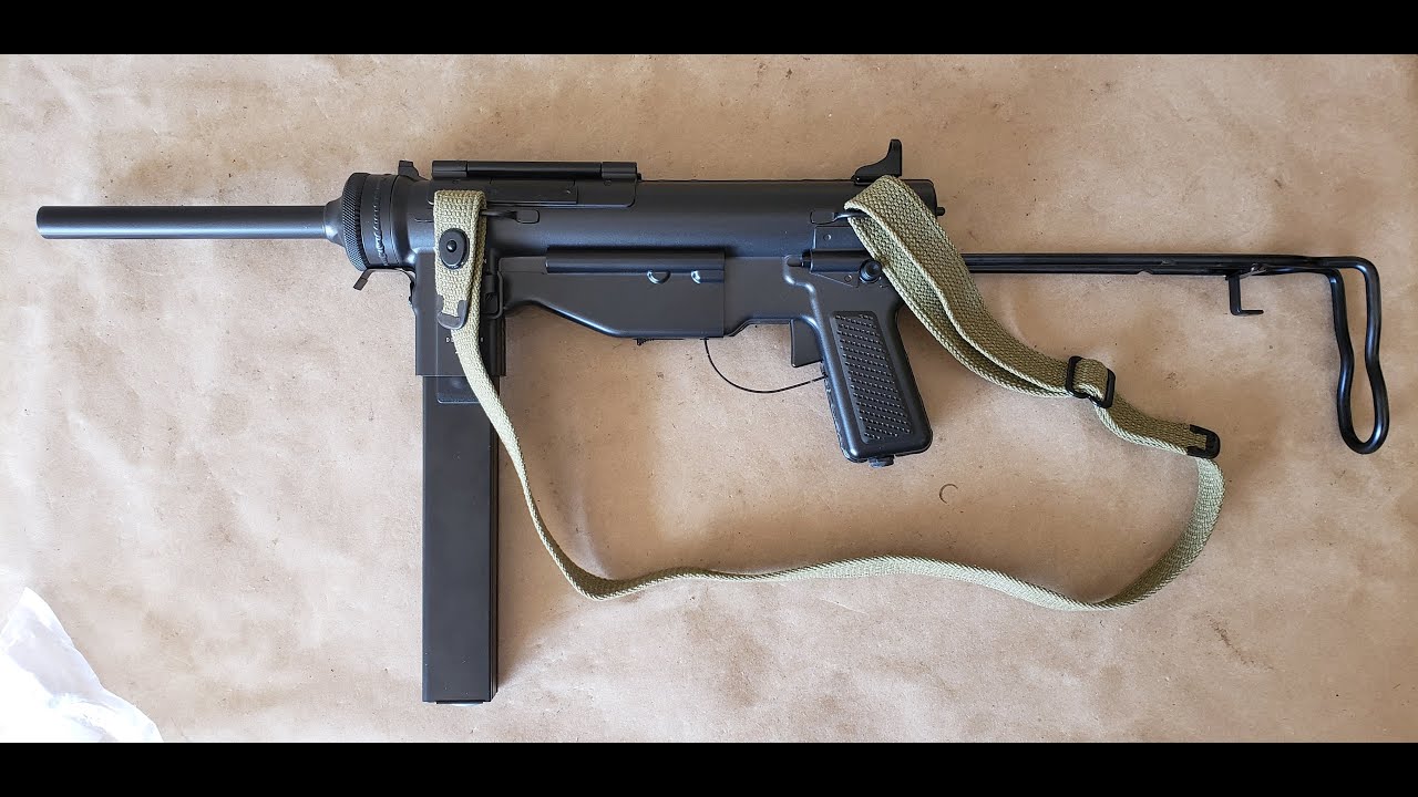 Tabletop examination of the Umarex M3 "Grease Gun" replica - YouTube
