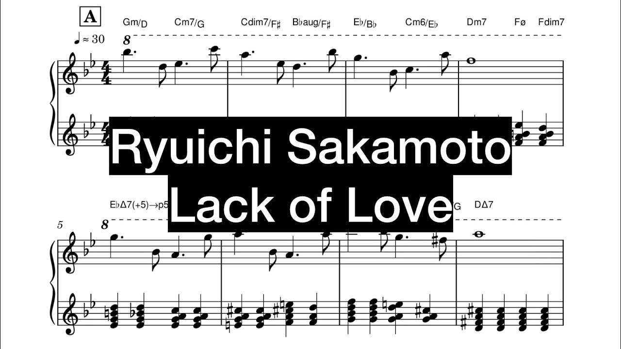 Ryuichi Sakamoto - Lack of Love - YouTube
